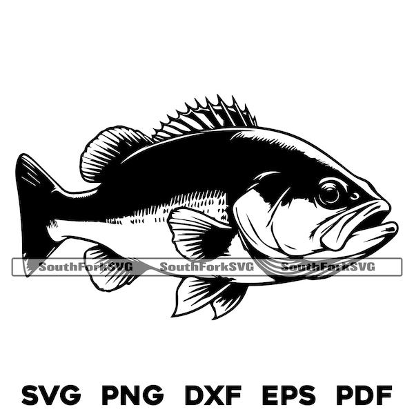 Largemouth Bass Laser File - Etsy