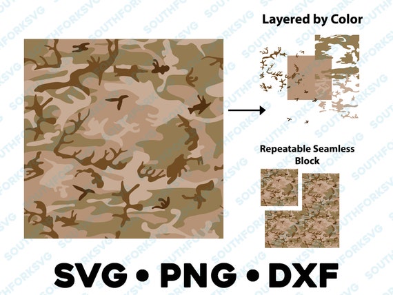 Desert Camo Camouflage Camoflage Seamless Repeatable Pattern | Etsy