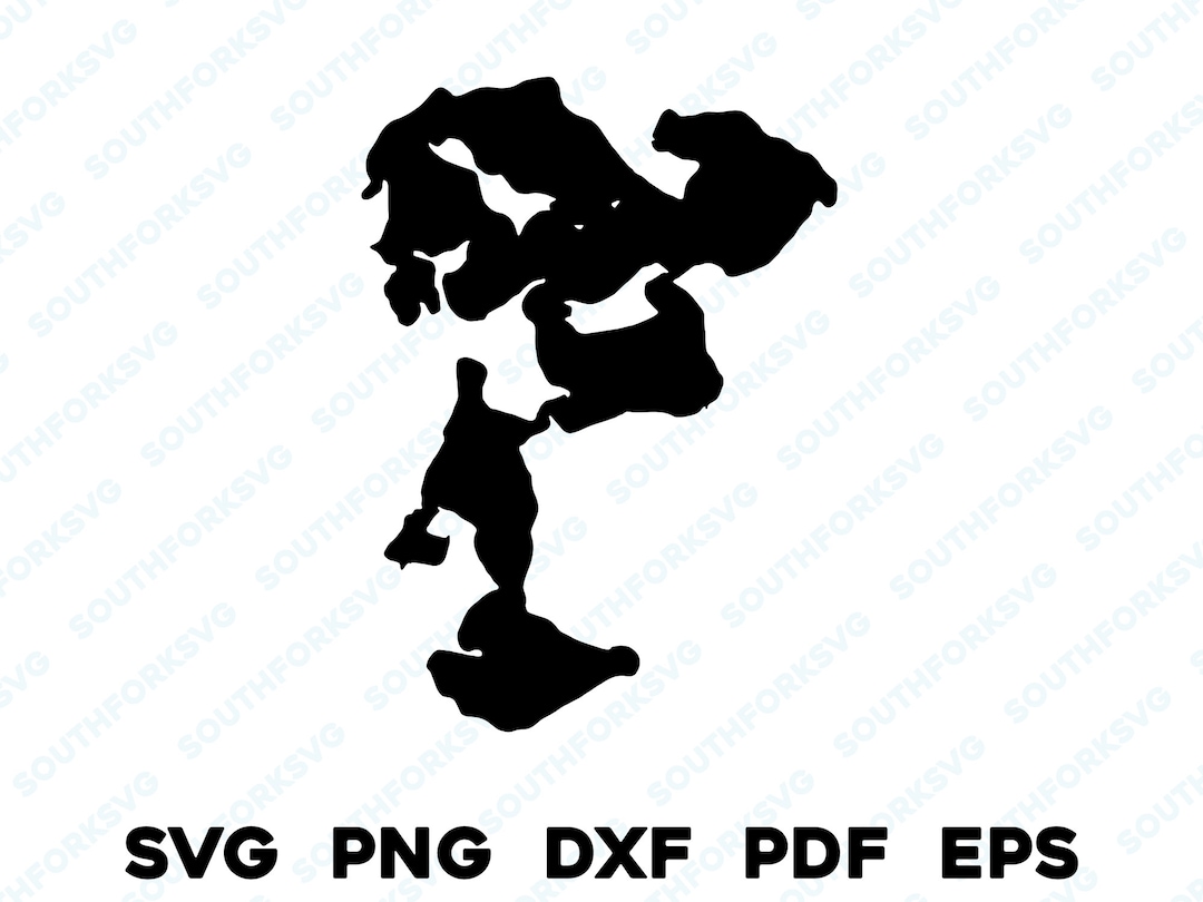 Bay Lake Minnesota Map Shape Silhouette Outline Svg Png Dxf - Etsy