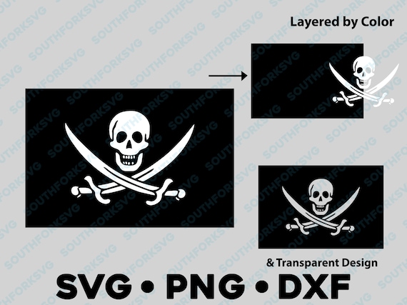 Pirate Flag SVG PNG DXF Cut File Graphic Vector Design Clip - Etsy ...