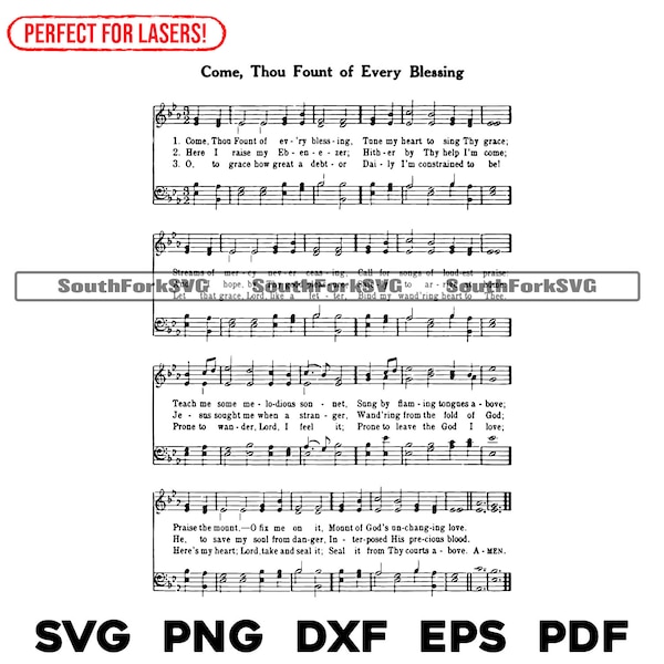 Hymn Sheet Music Svg - Etsy