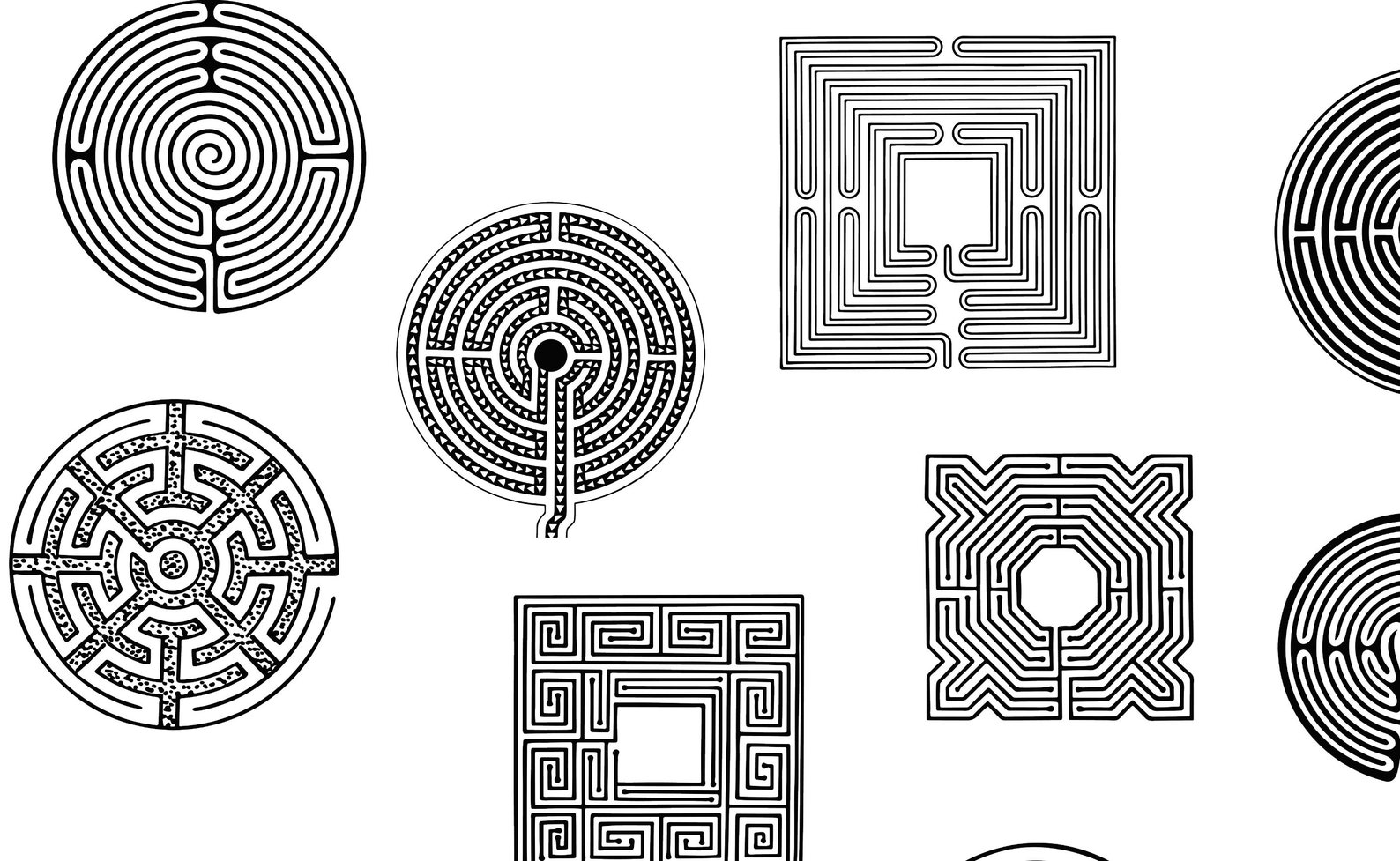 Mazes & Labyrinths Bundle SVG PNG DXF Symbol Vector - Etsy