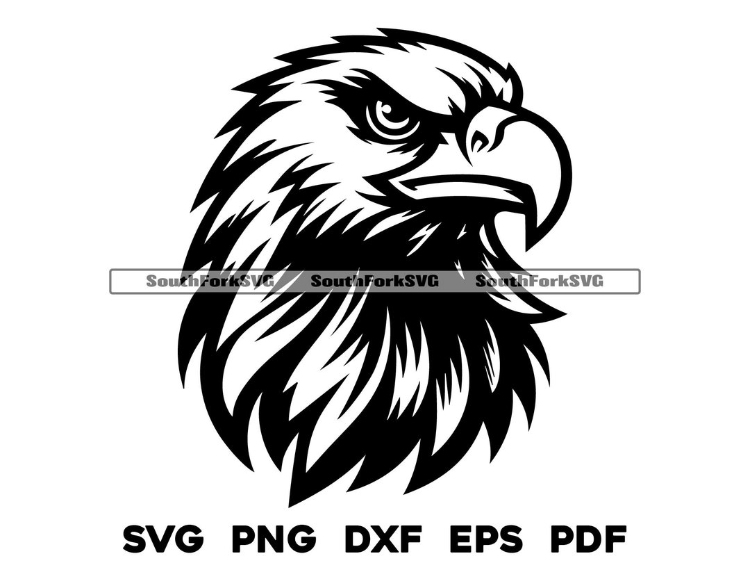 Eagle/hawk Head Middle High School Sports Team Mascot Svg Png Dxf Eps ...