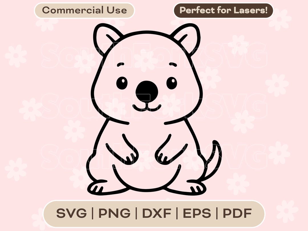 Quokka Cute Baby Australian Animal Svg Png Dxf Eps Pdf Vector Graphic ...