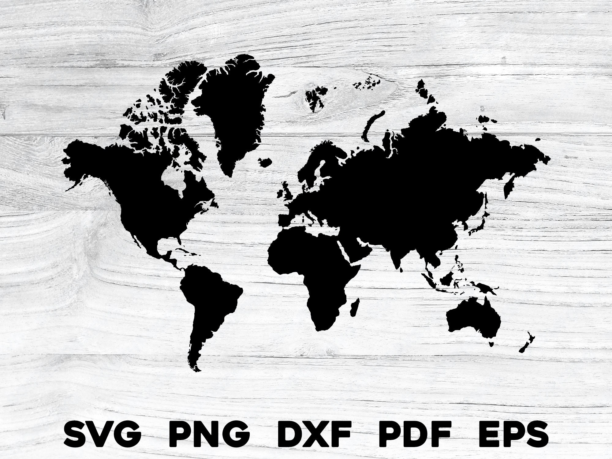 Mapa del mundo Silueta Formas Países Continentes svg png dxf pdf eps ...