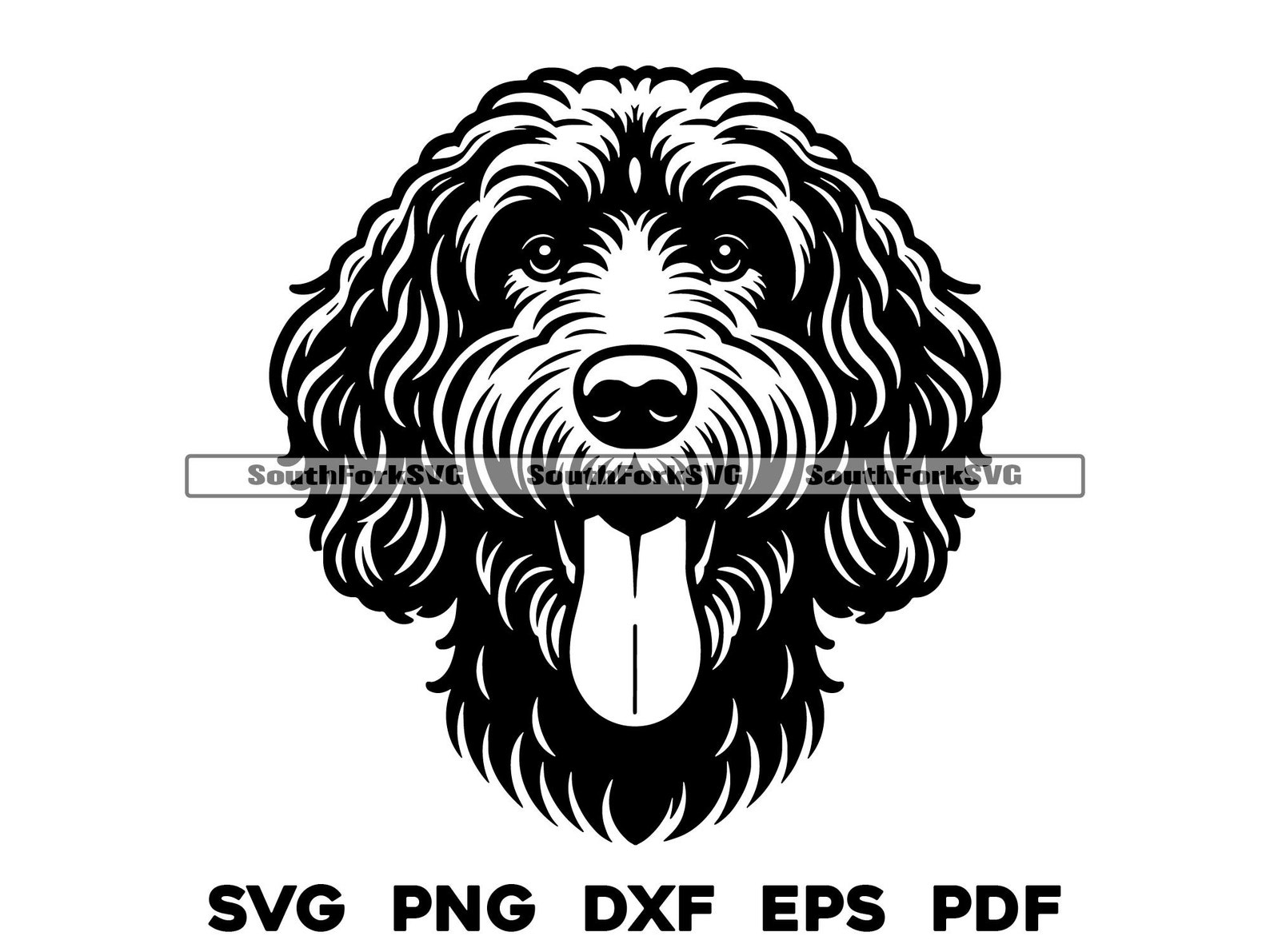 Labradoodle Dog Head Design | Svg Png Dxf Eps Pdf | Vector Graphic Cut ...