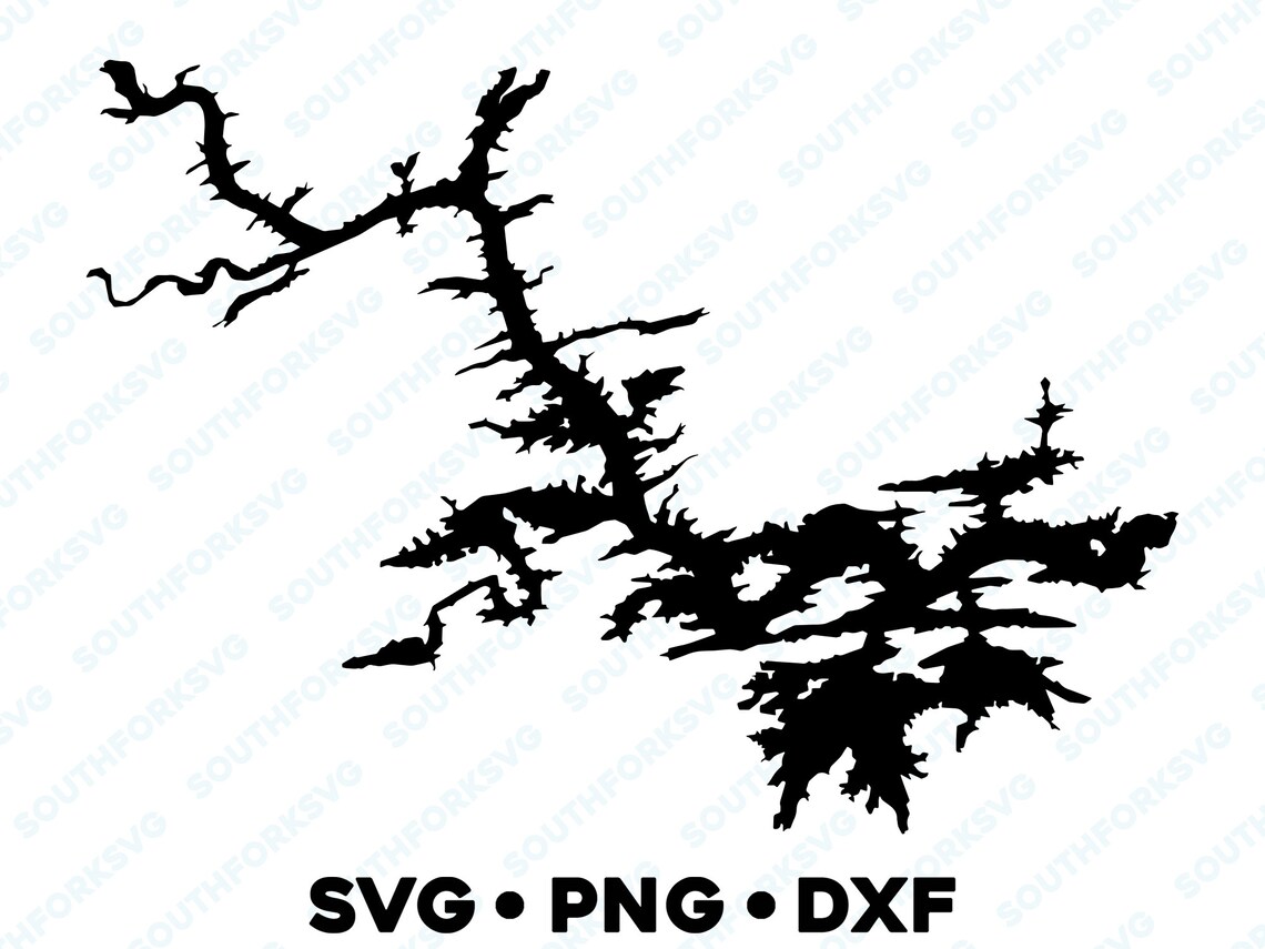 Lake Hamilton Arkansas Map Shape Silhouette SVG PNG DXF Vector | Etsy