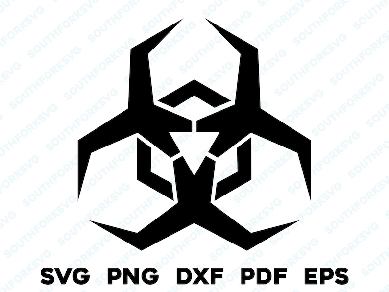Biohazard Symbol svg png dxf eps pdf Vektor transparente Gefahr Gefahr ...