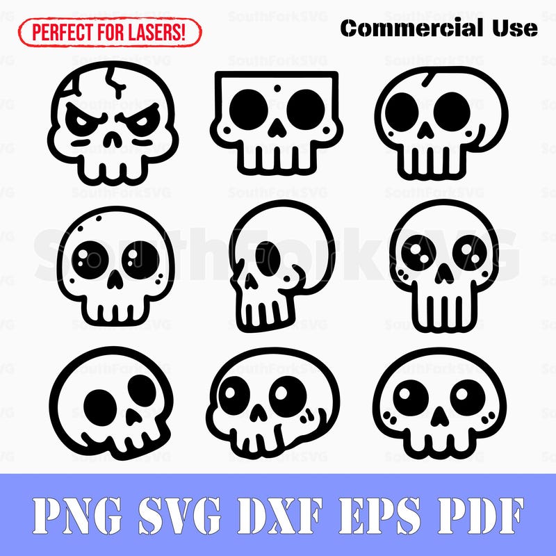 Cartoon Skulls - Etsy