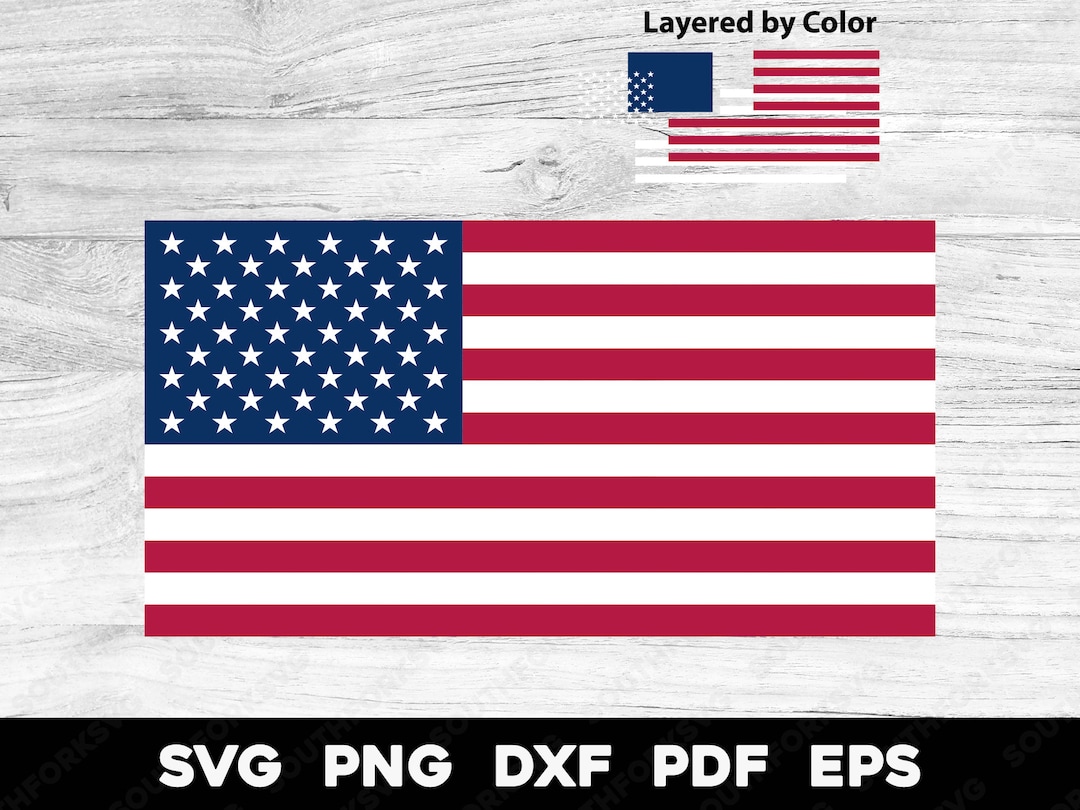 American Flag USA United States Flag | Svg Png Dxf Eps Pdf | Layered by ...