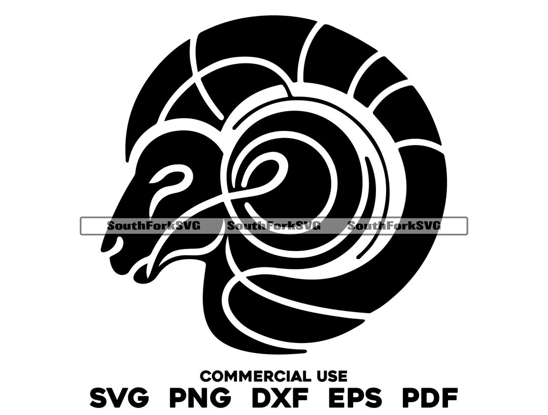 Aries Ram Zodiac Symbol Svg Png Dxf Pdf Eps | Vector Graphic Design Cut ...