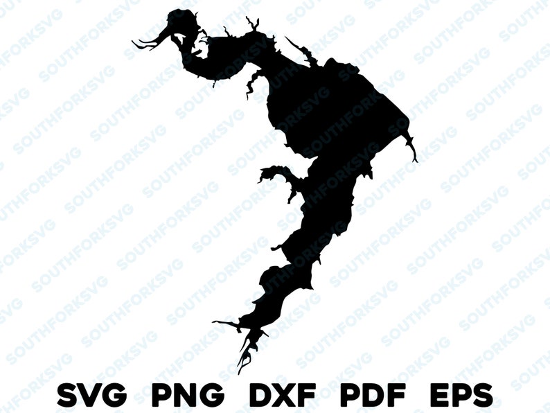 Lake Waco Texas Shape Silhouette Svg Png Dxf Pdf Eps Vector - Etsy