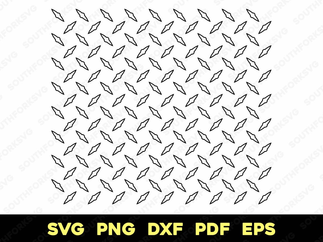 Diamond Plate Outlines Seamless Pattern | Svg Png Dxf Eps Pdf | Vector ...