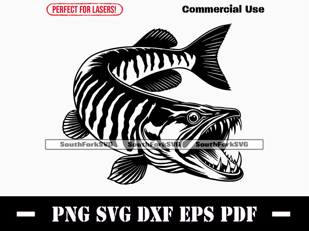 Musky Muskie Design Files Svg Png Dxf Eps Pdf | Transparent Vector ...