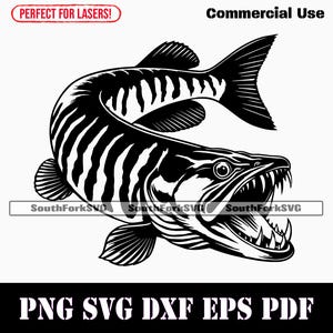 Musky Muskie Design Files Svg Png Dxf Eps Pdf | Transparent Vector ...