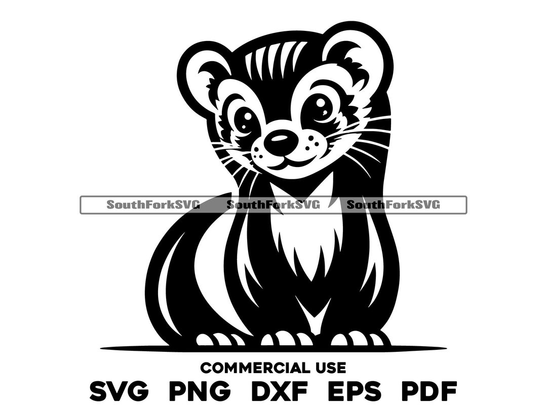 Ferret Cartoon Design | Svg Png Dxf Eps Pdf | Vector Graphic Cut File ...