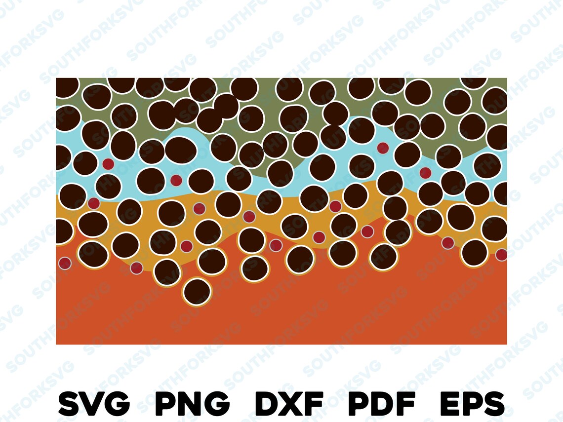 Brown Trout Skin Pattern Medium Svg Png Dxf Eps Pdf Rainbow - Etsy