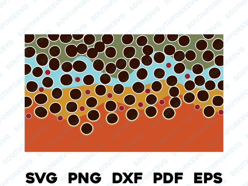 Brown Trout Skin Pattern Medium Svg Png Dxf Eps Pdf Rainbow - Etsy