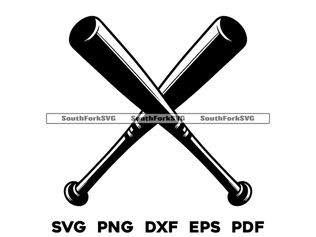 Crossed Baseball Bats Design | Svg Png Dxf Eps Pdf | Transparent ...
