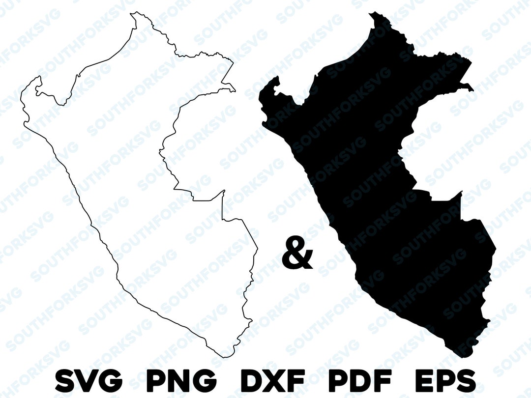 Peru Country Silhouette & Outline Shapes Svg Png Dxf Pdf Eps Vector ...
