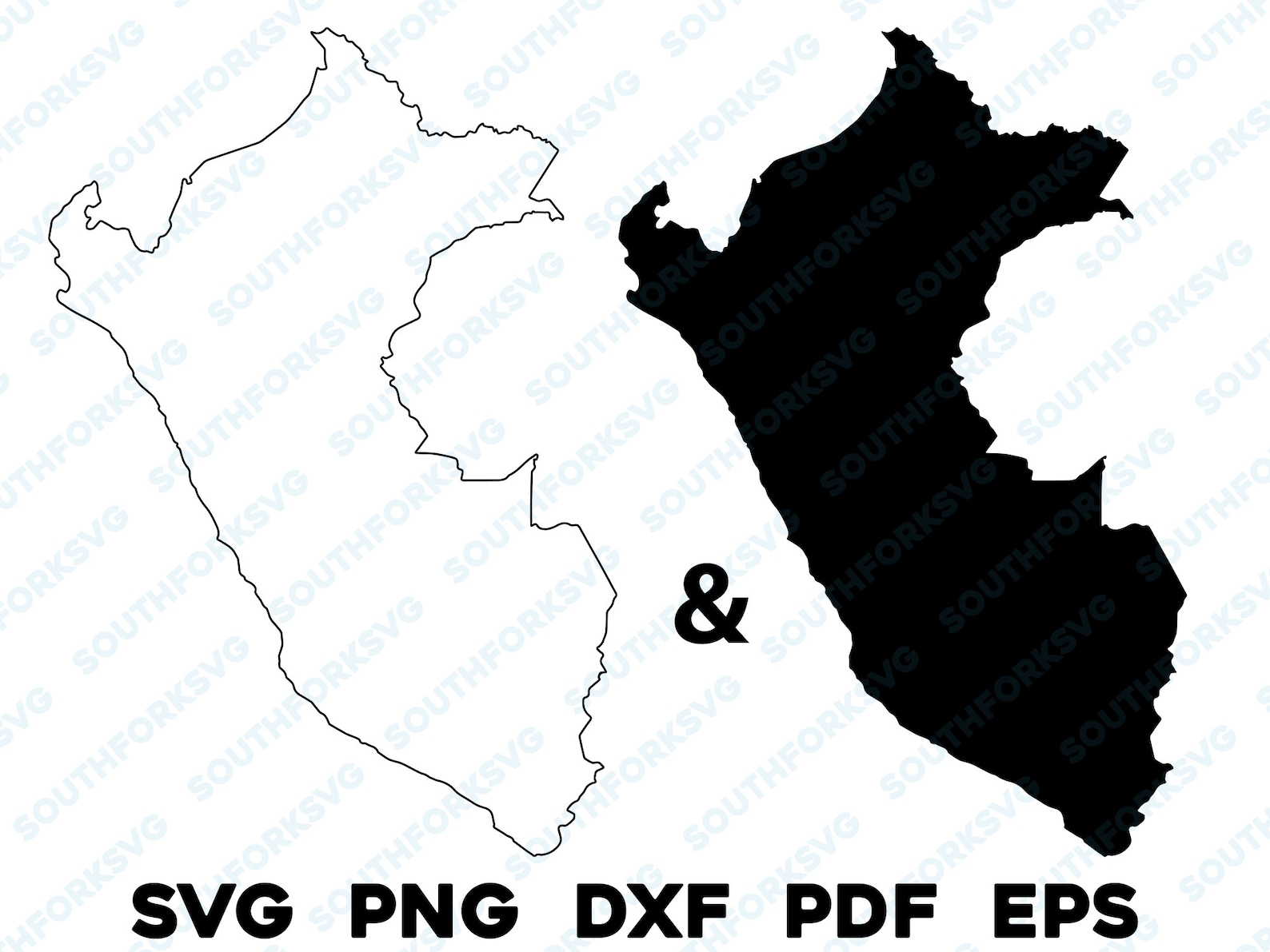 Peru Country Silhouette & Outline Shapes Svg Png Dxf Pdf Eps - Etsy