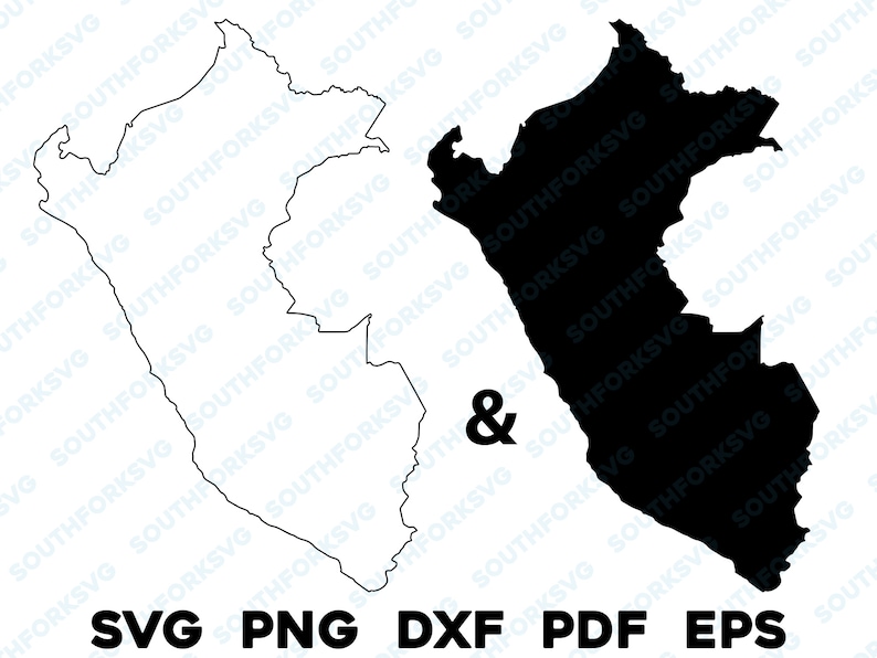 Peru Country Silhouette & Outline Shapes Svg Png Dxf Pdf Eps - Etsy
