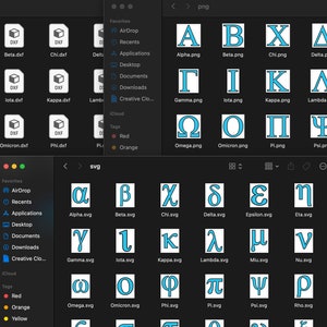 Greek Letters Alphabet Layered by Color SVG PNG DXF Bundle, Greek Svg ...