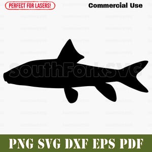 Sucker Fish Silhouette Svg Png Dxf Eps Pdf | Vector Graphic Design Cut Print Dye Sub Laser ...