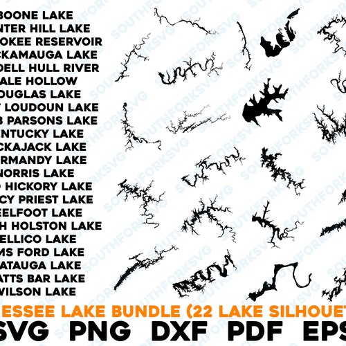 Lake Norman North Carolina Map Shape Silhouette Svg Png Dxf - Etsy