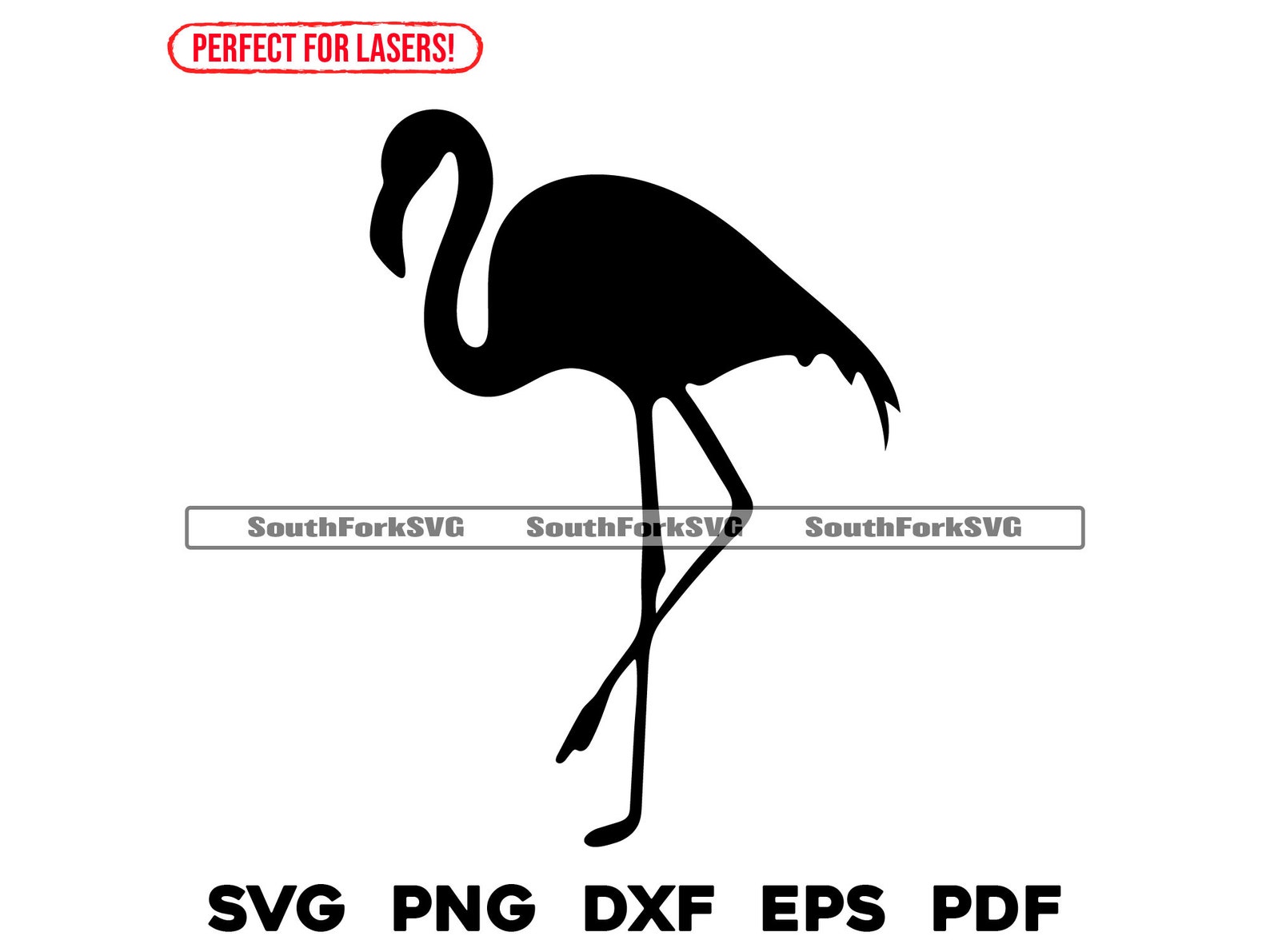 Flamingo Silhouette Design Svg Png Dxf Eps Pdf Laser Engrave Cnc Cut ...