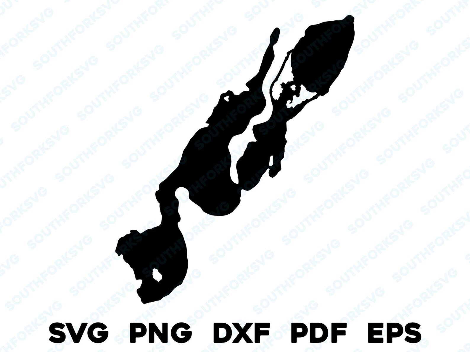 Whitewater Lake Wisconsin Map Shape Silhouette Svg Png Dxf Pdf Eps ...
