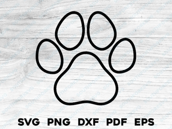 Paw Print Outline Clipart