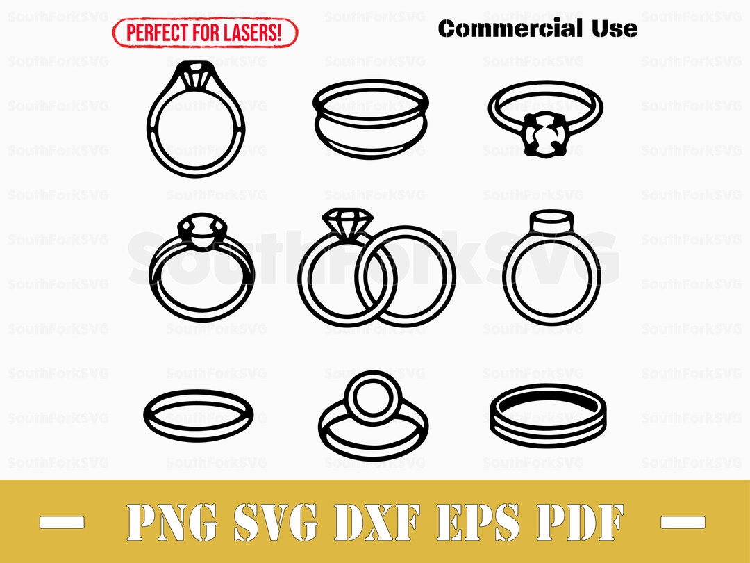 Simple Rings Bundle Svg Png Dxf Eps Pdf | Vector Graphic Design Cut ...