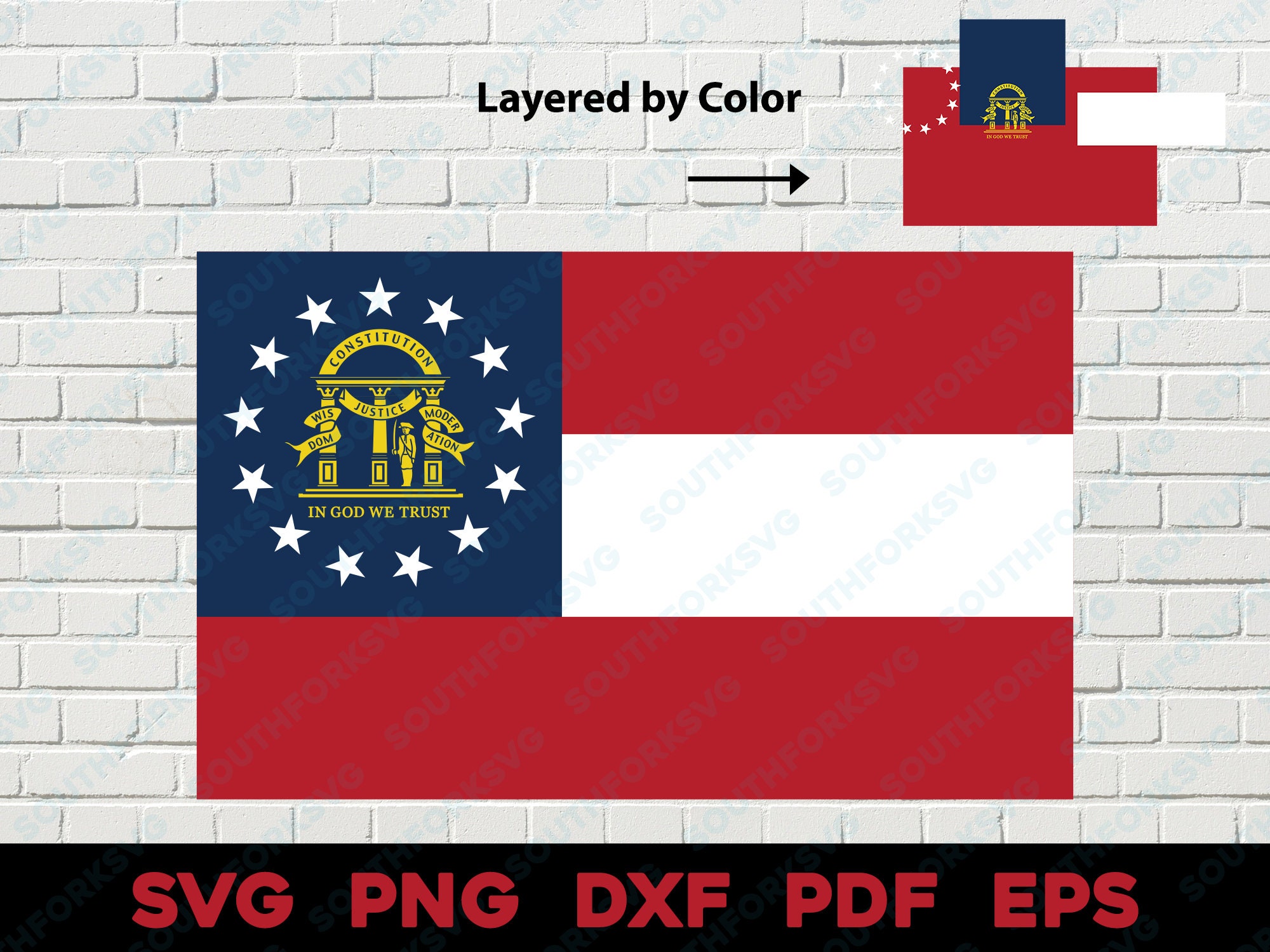 Current Georgia State Flag