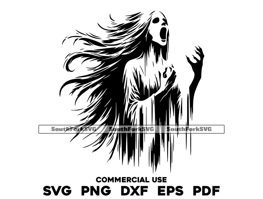 Banshee Woman Monster Svg Png Dxf Eps Pdf | Transparent Vector Graphic ...