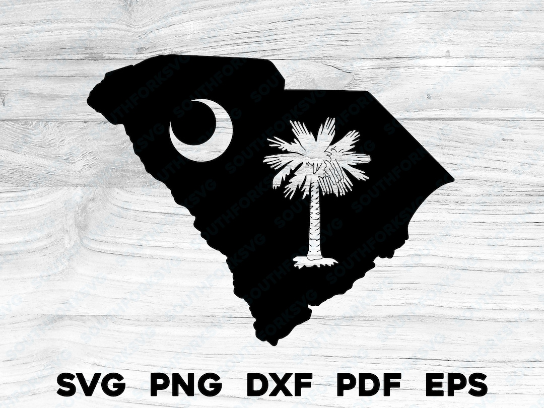 South Carolina State Flag Shape Svg Png Dxf Eps Pdf | Vector Graphic ...