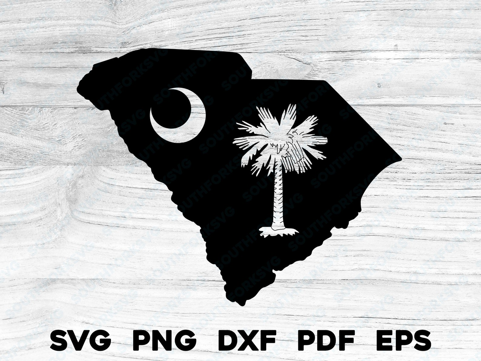 South Carolina State Flag Shape Svg Png Dxf Eps Pdf Vector - Etsy