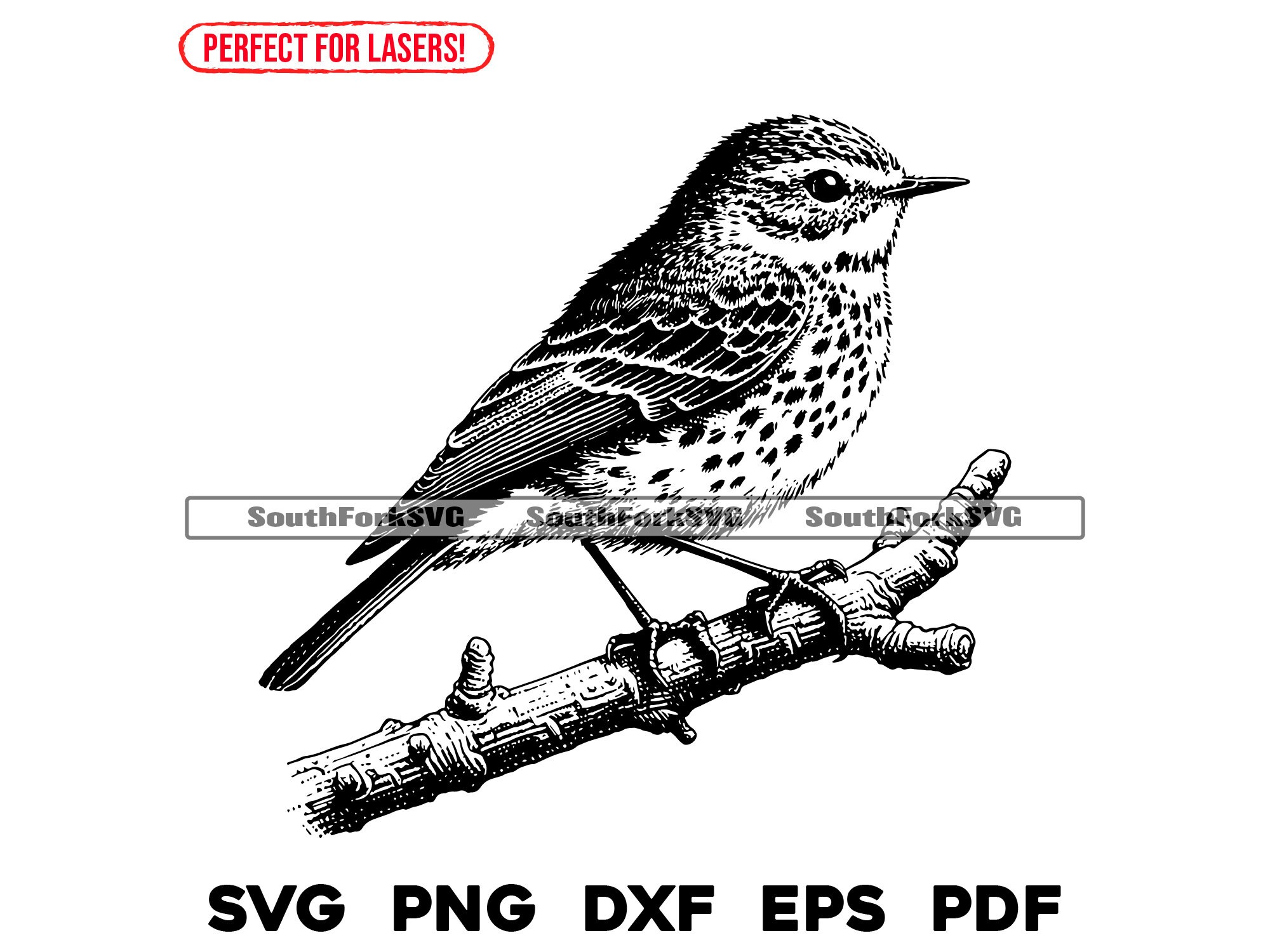 Small Song Bird Laser Files Svg Png Dxf Eps Pdf | Vector Graphic Design ...