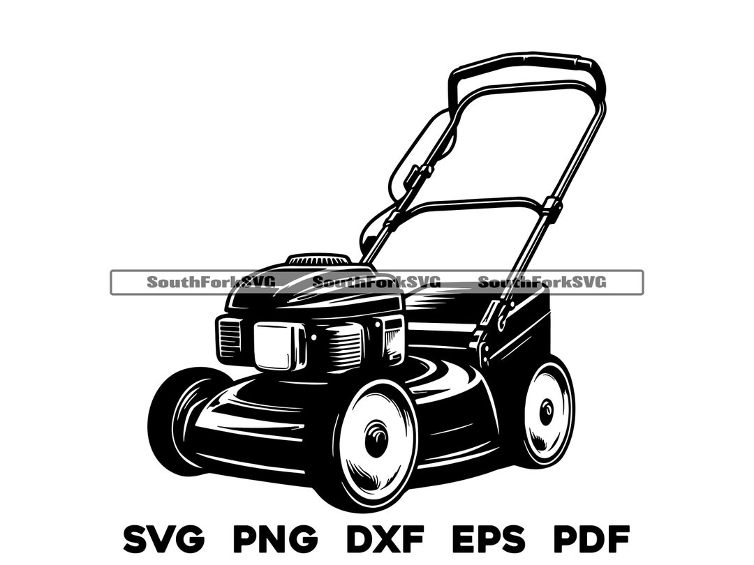 Lawn Mower 4 | Svg Png Dxf Eps Pdf | Transparent Vector Graphic Design ...