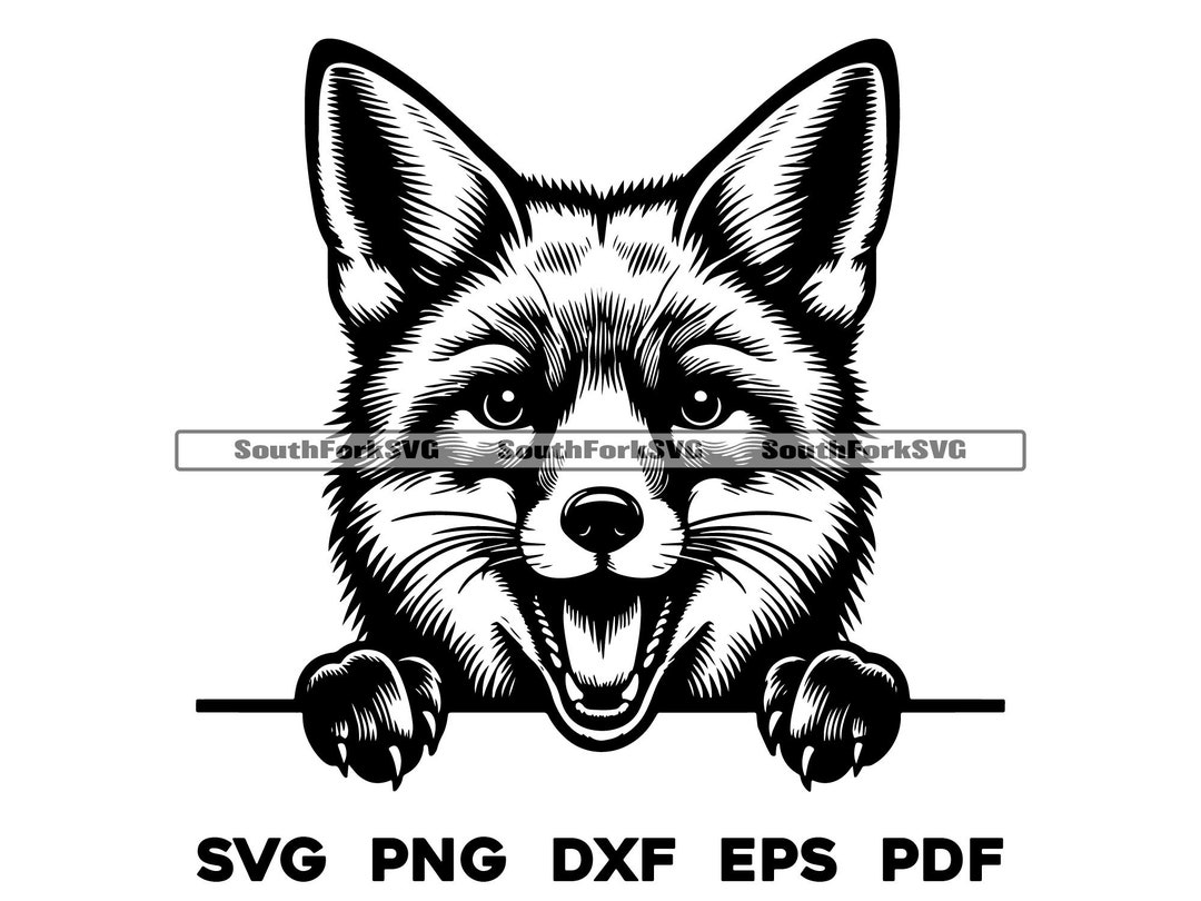 Peeking Fox Design Files | Svg Png Dxf Eps Pdf | Vector Graphic Cut ...