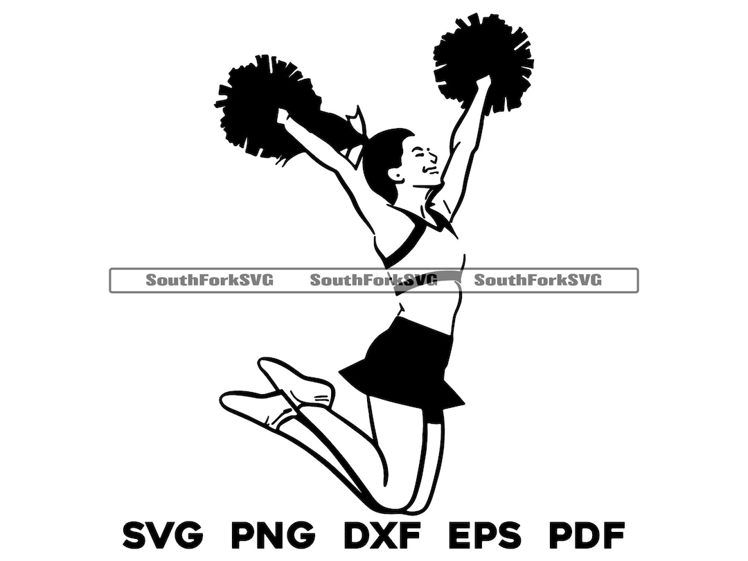 Cheerleader Svg Png Dxf Eps Pdf | Transparent Graphic Design Cut Print ...