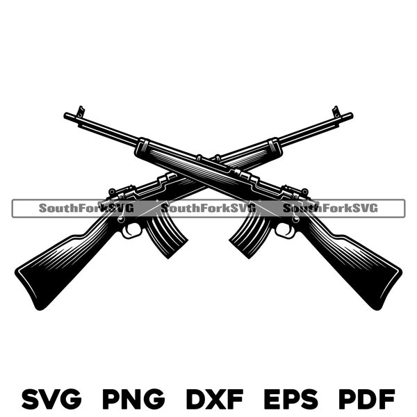 Crossed Rifles Svg - Etsy
