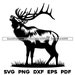 Elk Bugle Design | Svg Png Dxf Eps Pdf | Vector Graphic Cut File Laser ...