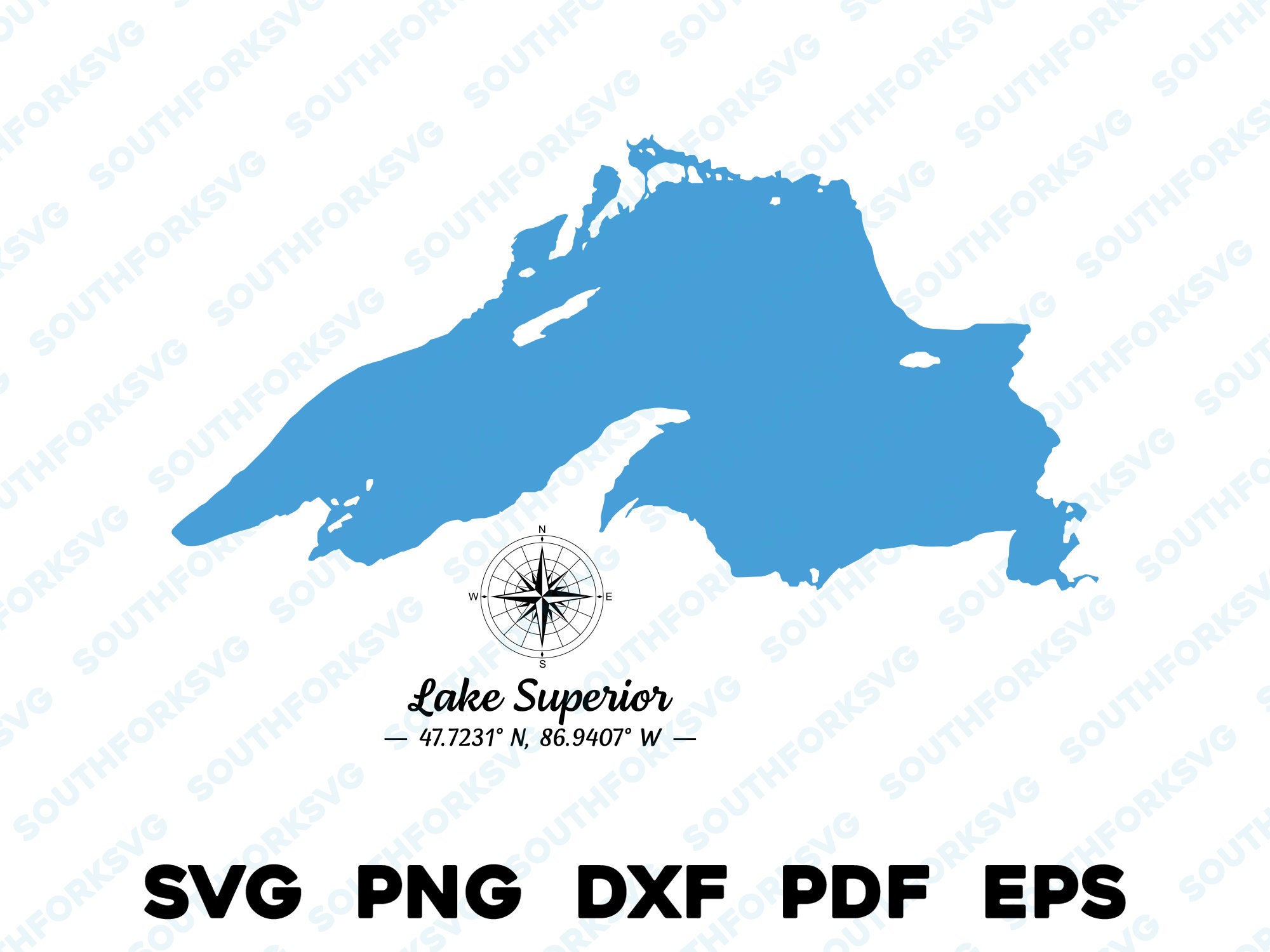 Lake Superior Minnesota Map Shape Outline Silhouette Svg Png Dxf Pdf ...
