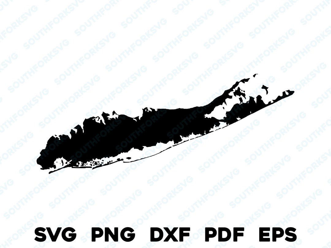 Long Island New York City Silhouette Shape Svg Png Dxf Pdf Eps Vector ...