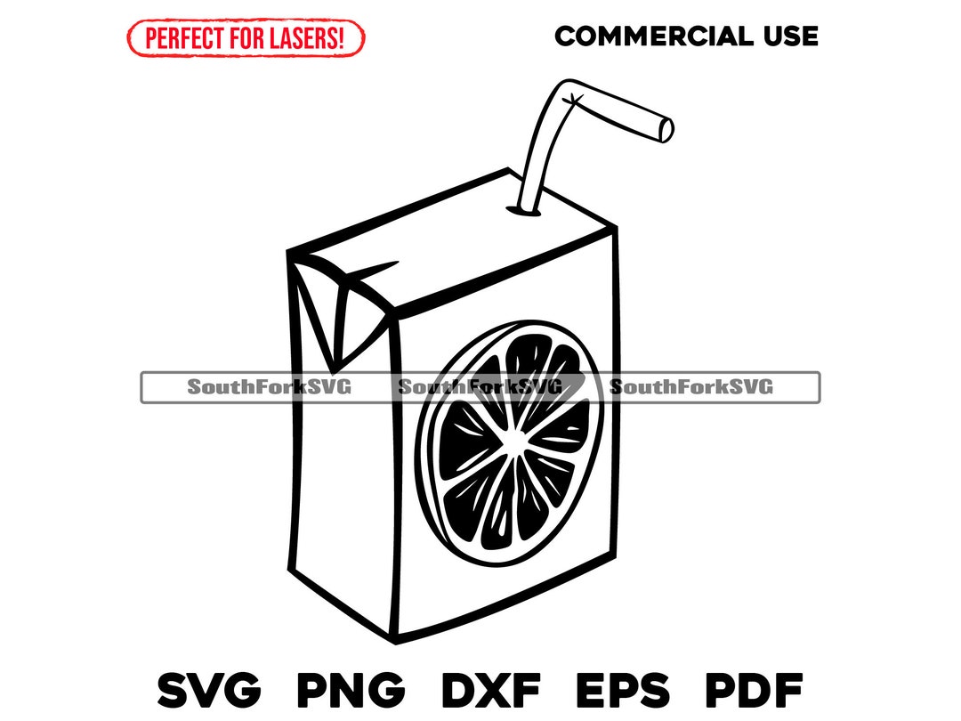 Juice Box Svg Png Dxf Eps Pdf | Cut Print Laser Engrave Files Vector ...