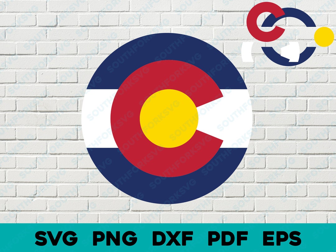 Colorado State Flag Circle Svg Png Dxf Eps Pdf Vector Graphic Design ...