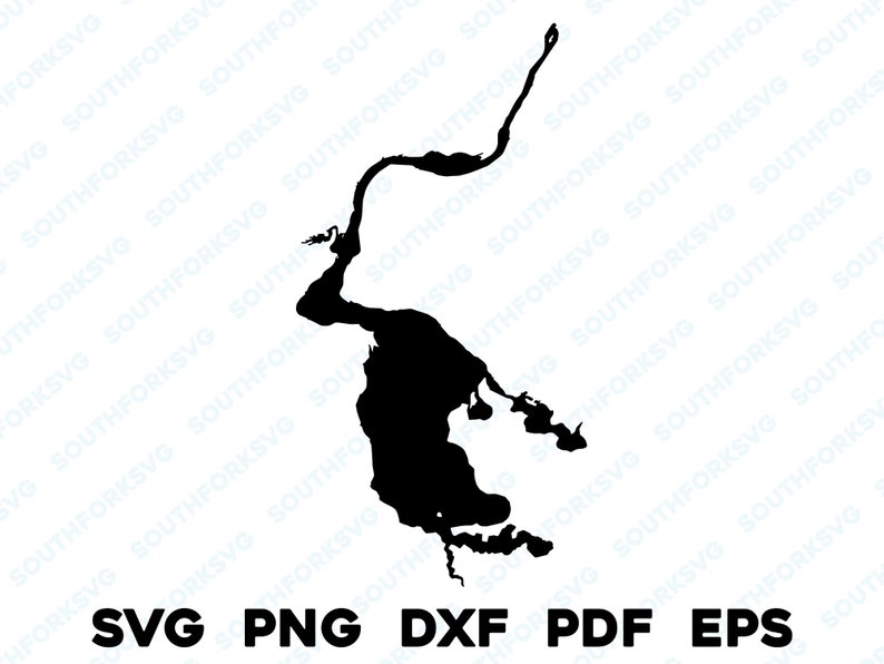 Lake Wissota Wisconsin Map Shape Silhouette Svg Png Dxf Pdf - Etsy