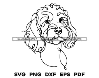 King Charles Spaniel Line Art Design | Svg Png Dxf Eps Pdf Vector ...