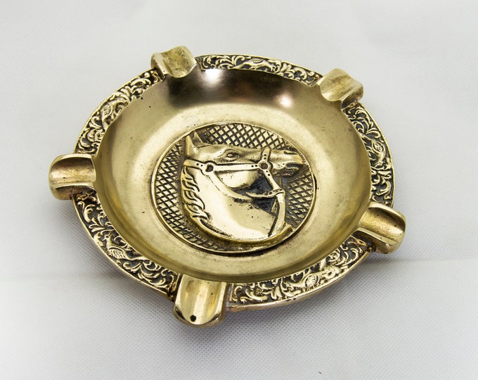 Aged Brass Ashtray - Etsy
